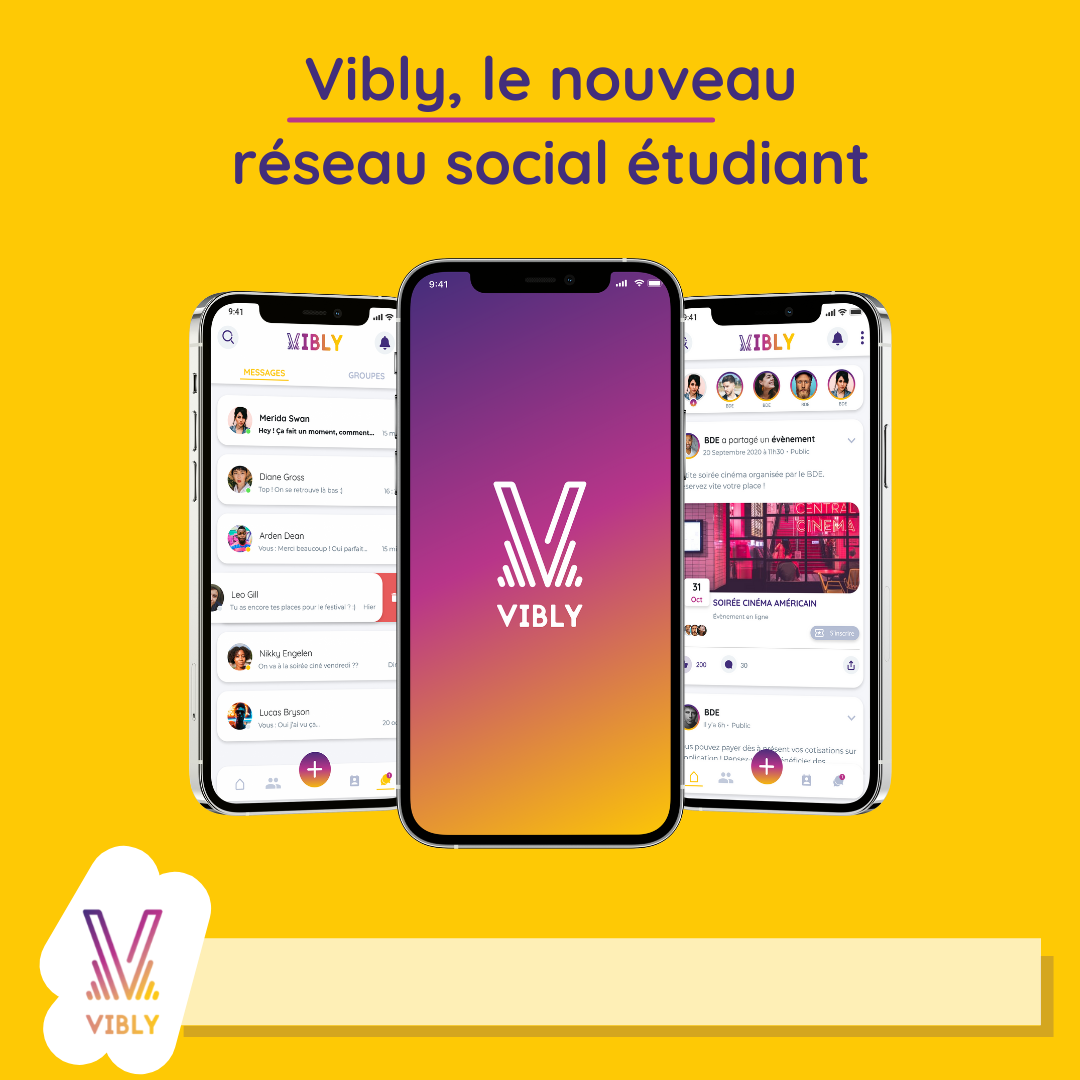Application Vibly de Théo Scamp, élève en M2 - IMT Nord Europe